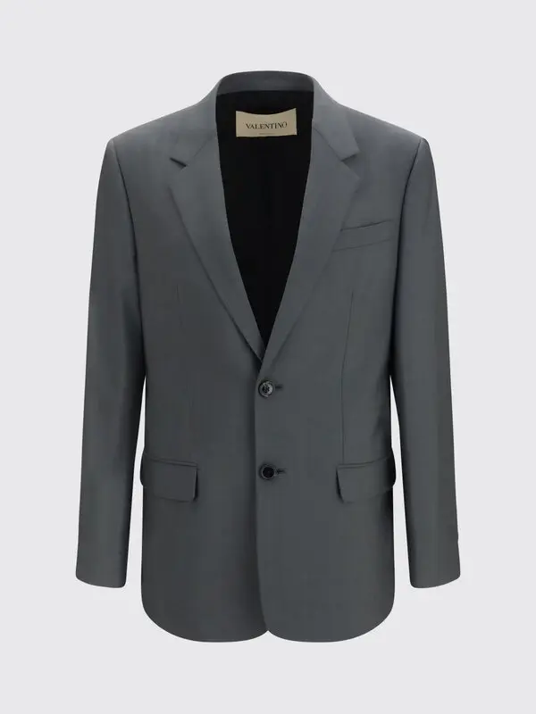 Valentino Garavani Single-breasted Merino Wool Blazer With Lapel Collar