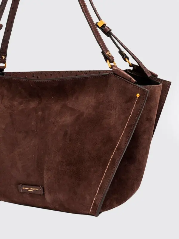 GIANNI CHIARINI Suede Handbag - Brown