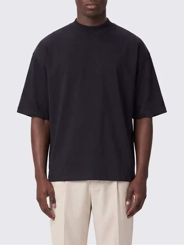 PAOLO PECORA Oversized Cotton T-shirt - Black