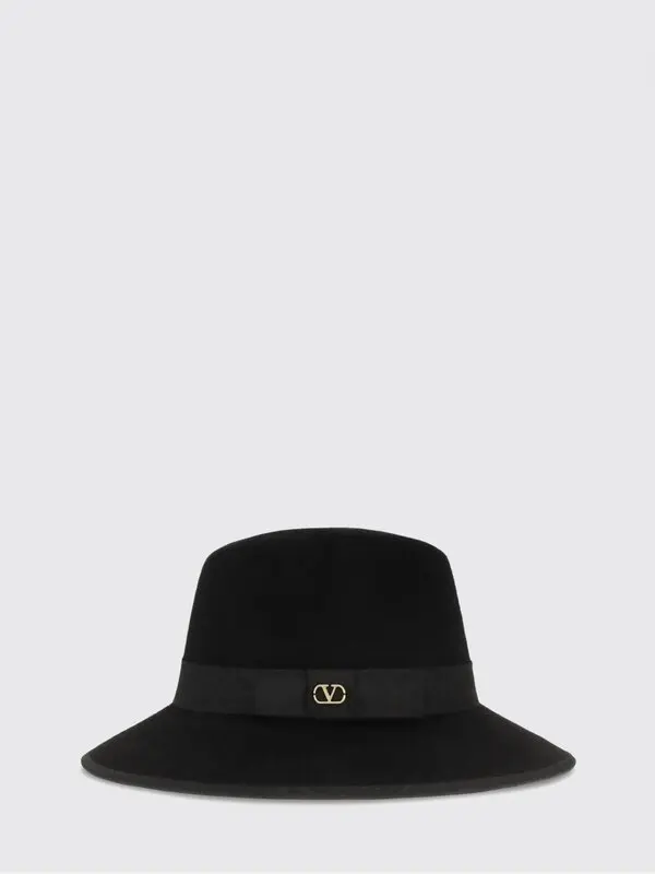 Valentino Garavani Vlogo Signature Wide-brim Wool Felt Panama Hat - Black