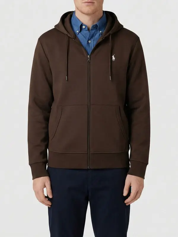 Polo Ralph Lauren Cotton Zip-up Hoodie - Brown