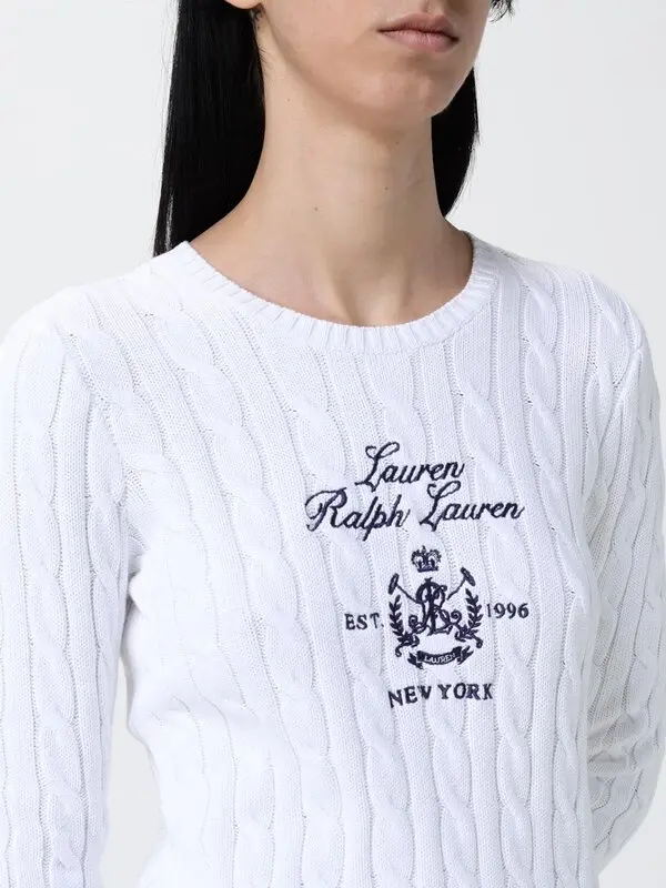 Ralph Lauren Crew-neck Sweater With Logo - White