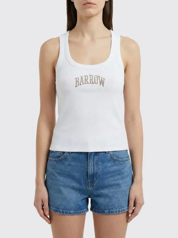 BARROW Cotton Tank Top With Print