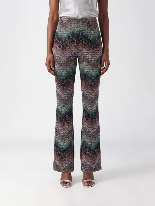 Missoni Zigzag Knit Wide-leg Trousers - Green