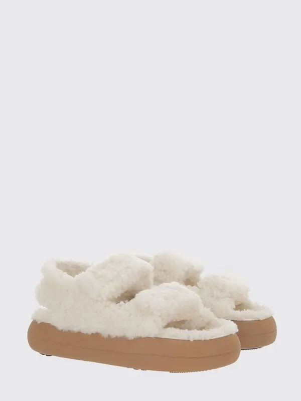 Moon Boot Shearling Sandal - White