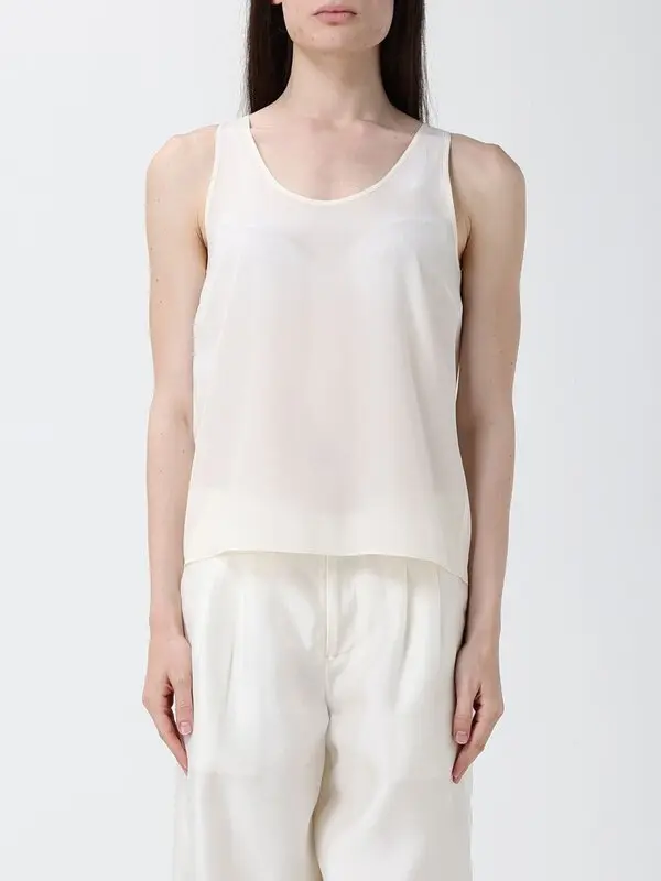 Pinko Sleeveless Pure Silk Top - White