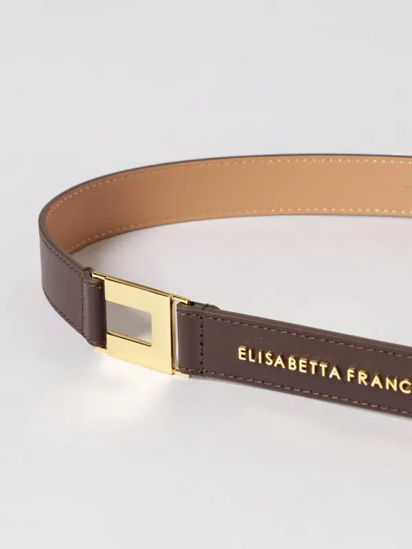 Elisabetta Franchi Leather Belt - Cocoa