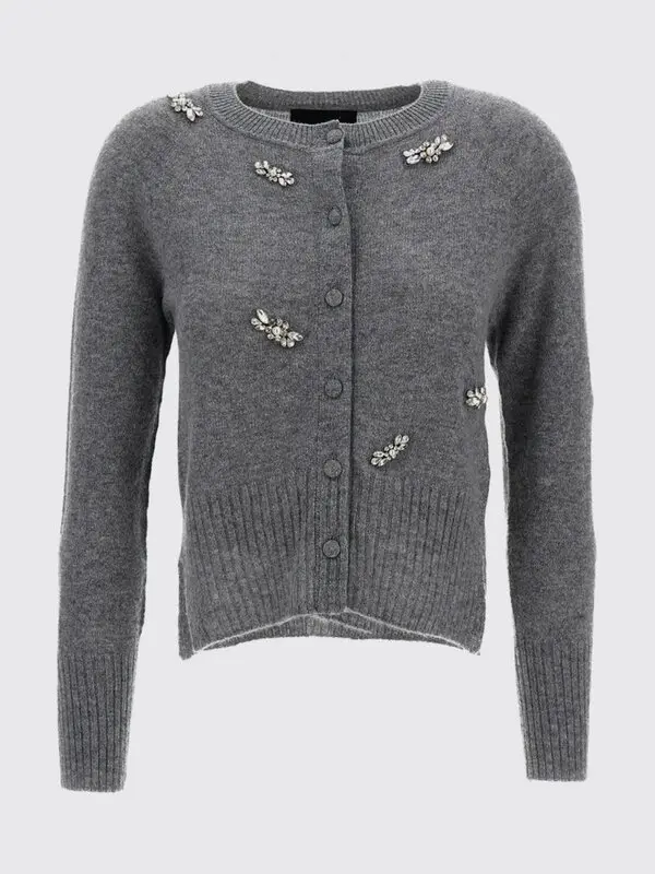 Simone Rocha Cashmere Cardigan With Rhinestone Embellishments