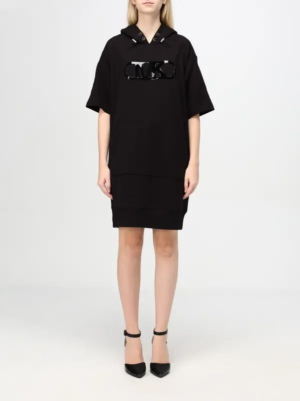 Michael Kors Short Sleeve Logo Hoodie Dress