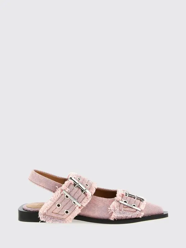GANNI Organic Cotton Canvas Ballerinas