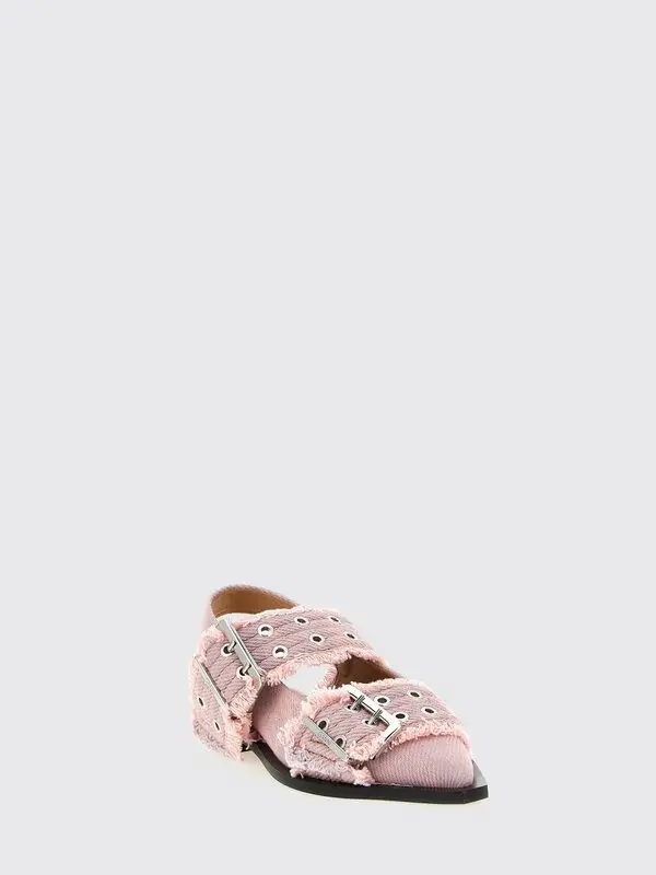 GANNI Organic Cotton Canvas Ballerinas