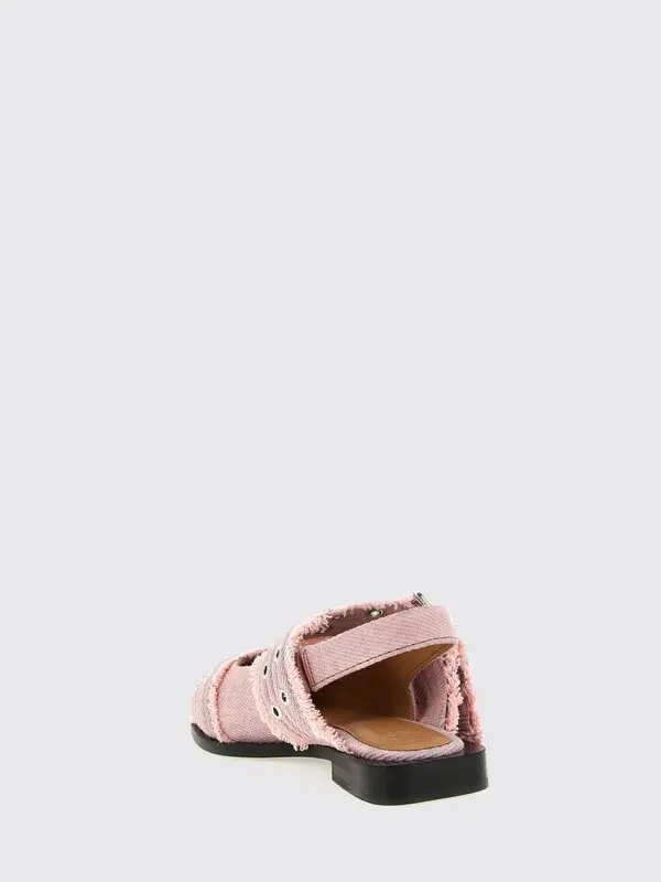 GANNI Organic Cotton Canvas Ballerinas