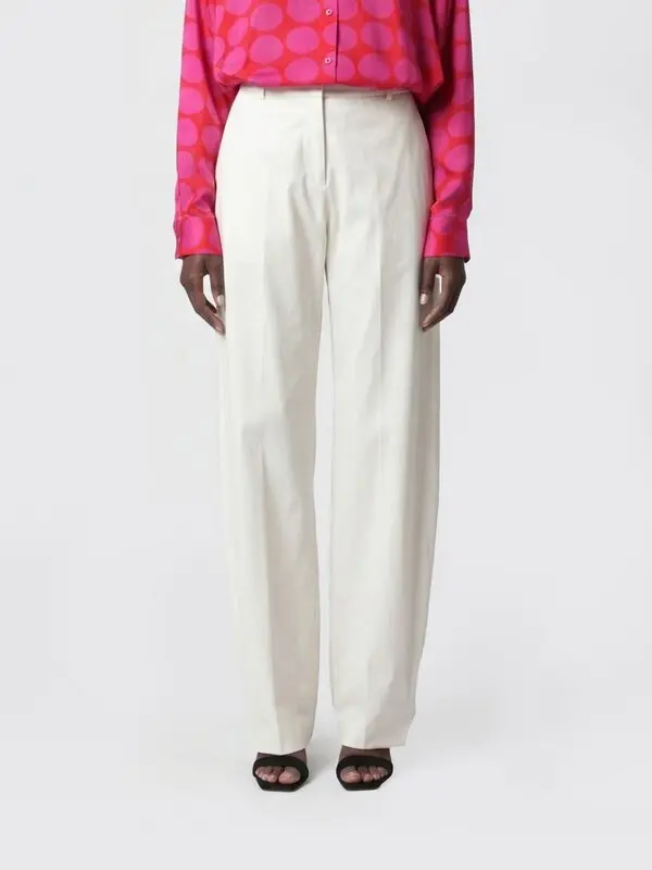 THELATEST Dina Stretch Cotton Baggy Trousers - White
