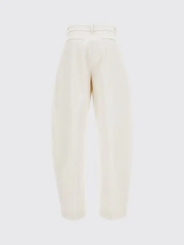 THELATEST Dina Stretch Cotton Baggy Trousers - White