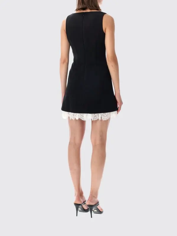 SELF-PORTRAIT Off-the-shoulder Crêpe Sheath Mini Dress With Lace Inserts