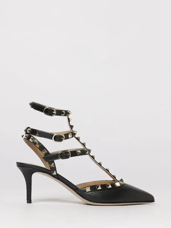 Valentino Garavani Rockstud Pumps In Leather - Black