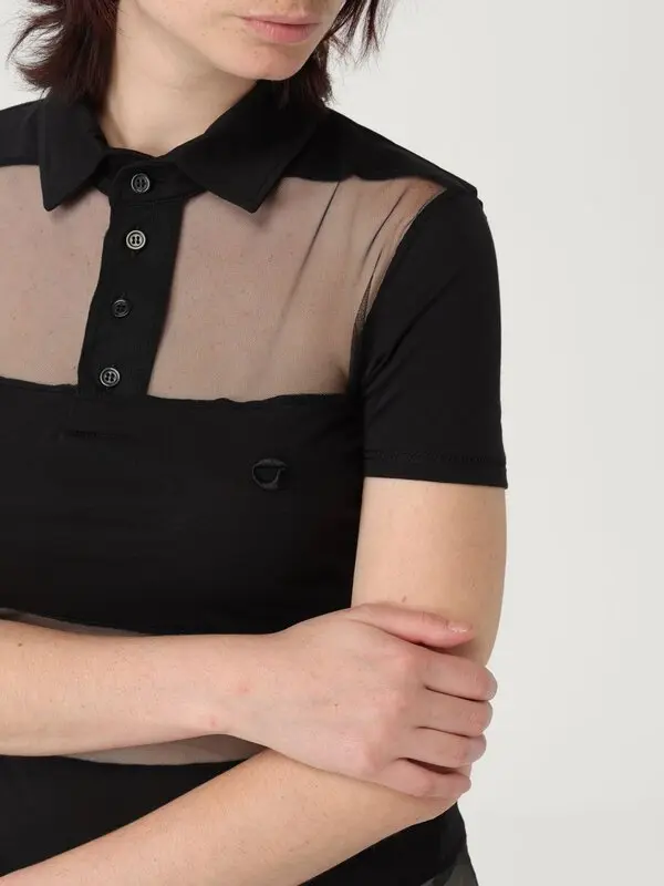 Coperni Cotton Blend Polo Shirt - Black