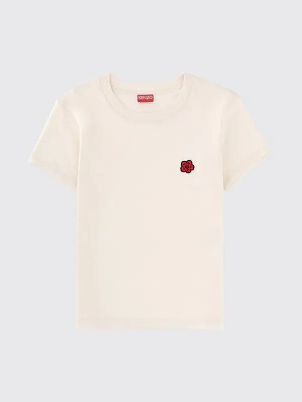 Kenzo Cotton T-shirt With Flower Logo