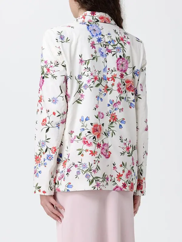 Liu Jo Single-breasted Floral Cotton Blazer