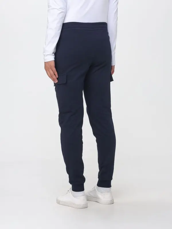 EA7 Cotton Jersey Cargo Jogging Pants With Contrast Logo