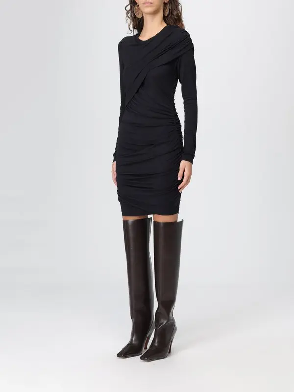 Isabel Marant Étoile Long Sleeve Ruched Midi Dress