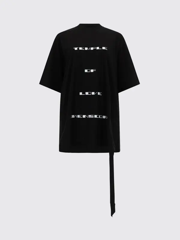 Rick Owens Cotton Slogan Print T-shirt