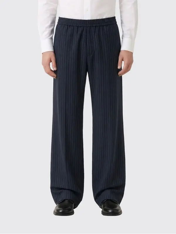 Barena Venezia Wide-leg Virgin Wool Stretch Pinstripe Trousers