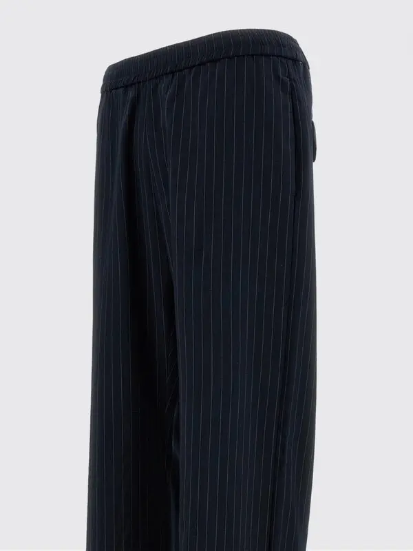 Barena Venezia Wide-leg Virgin Wool Stretch Pinstripe Trousers