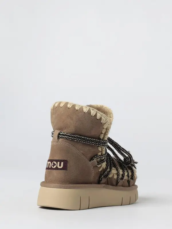 Mou Lace-up Shearling-lined Boots