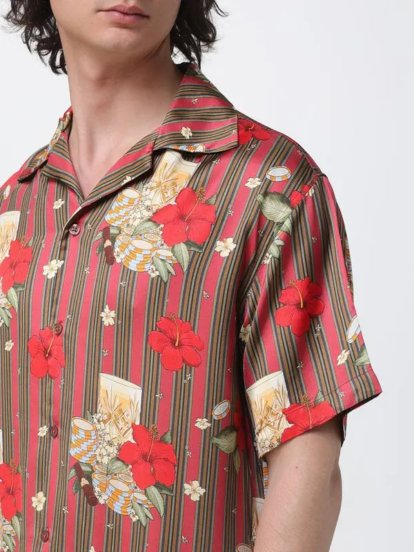 Drole De Monsieur Printed Viscose Casual Shirt