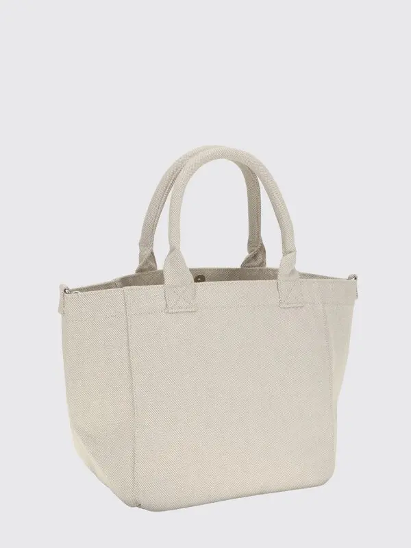 GANNI Printed Canvas Top Handle Bag - Yellow