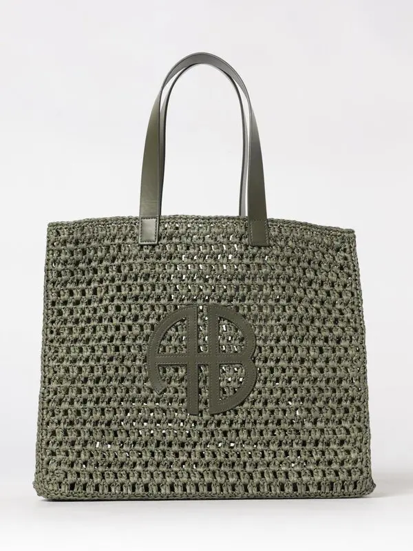 ANINE BING Rio Perforated Raffia Bag