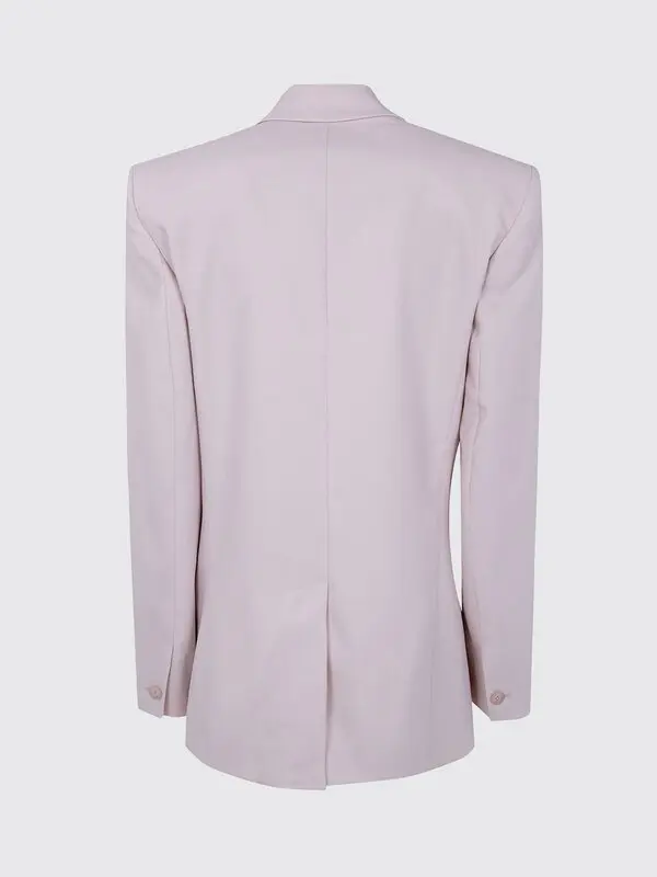 THE FRANKIE SHOP Cropped Double-breasted Wool-blend Blazer With Peak Lapels