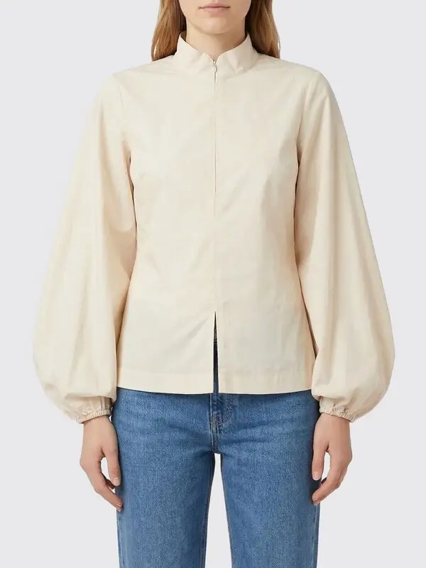 THELATEST Dalila Cotton Shirt With Mandarin Collar And Balloon Sleeves