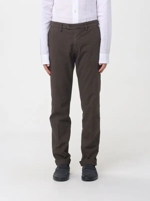 MASON'S Cotton And Linen Stretch Chino Trousers
