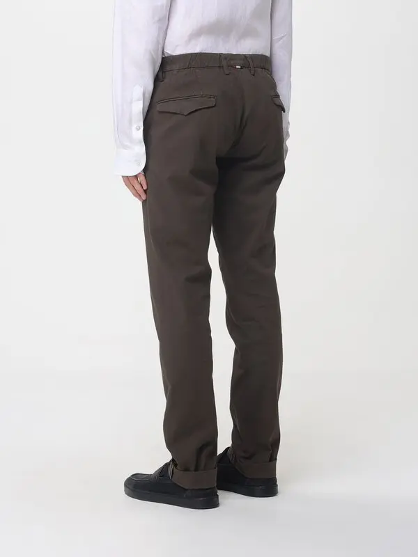 MASON'S Cotton And Linen Stretch Chino Trousers