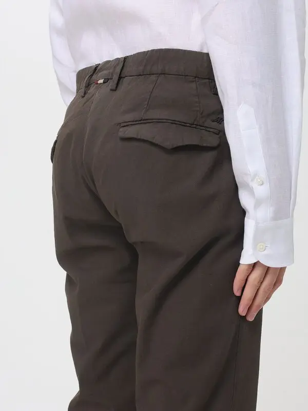MASON'S Cotton And Linen Stretch Chino Trousers