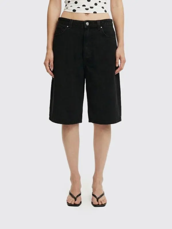 DONDUP Cropped Cotton Trousers - Black