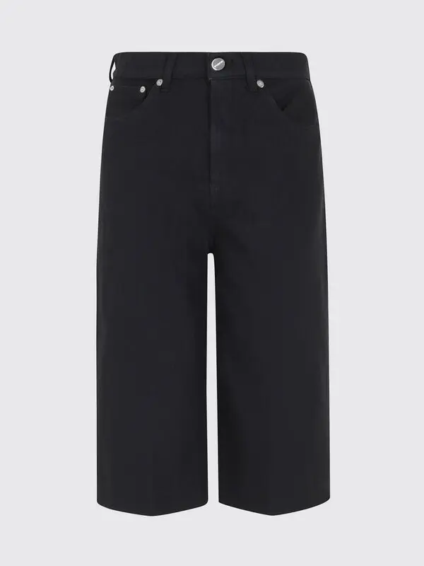 DONDUP Cropped Cotton Trousers - Black