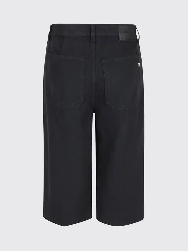 DONDUP Cropped Cotton Trousers - Black