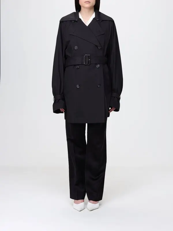 TOTEME Cotton Double-breasted Trench Coat - Black