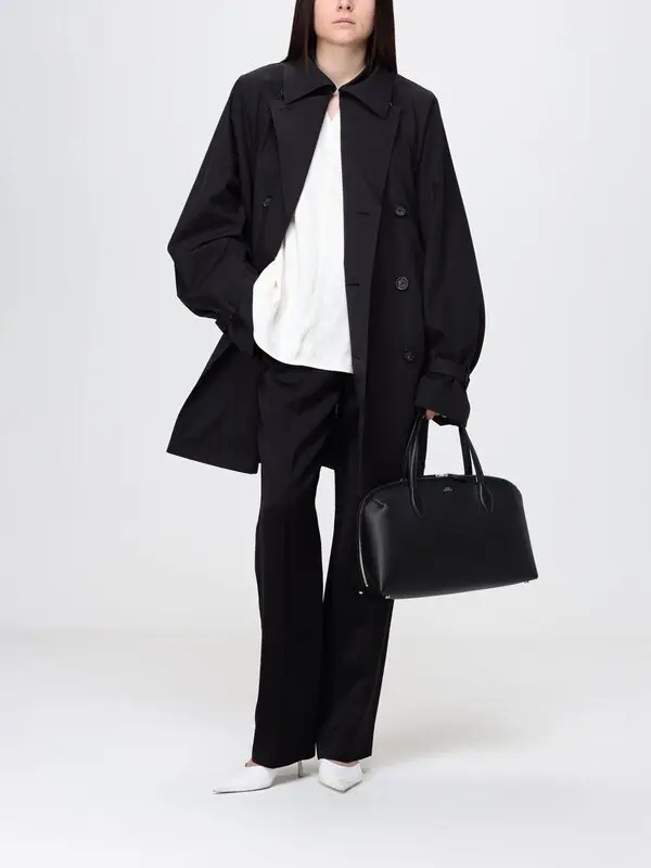 TOTEME Cotton Double-breasted Trench Coat - Black