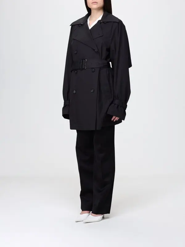 TOTEME Cotton Double-breasted Trench Coat - Black