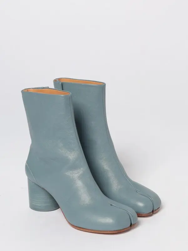MAISON MARGIELA Tabi Leather Ankle Boots - Blue