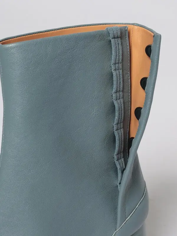 MAISON MARGIELA Tabi Leather Ankle Boots - Blue