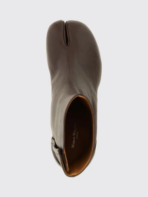 MAISON MARGIELA Tabi Lambskin Ankle Boots With Cylindrical Heel - Dark