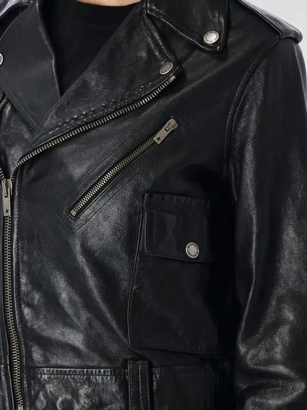 GOLDEN GOOSE Leather Moto Jacket