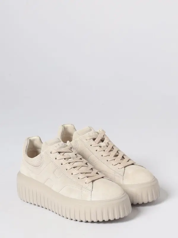 Hogan H-stripes Suede Sneakers - Grey