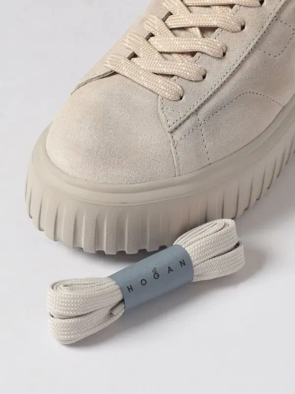 Hogan H-stripes Suede Sneakers - Grey
