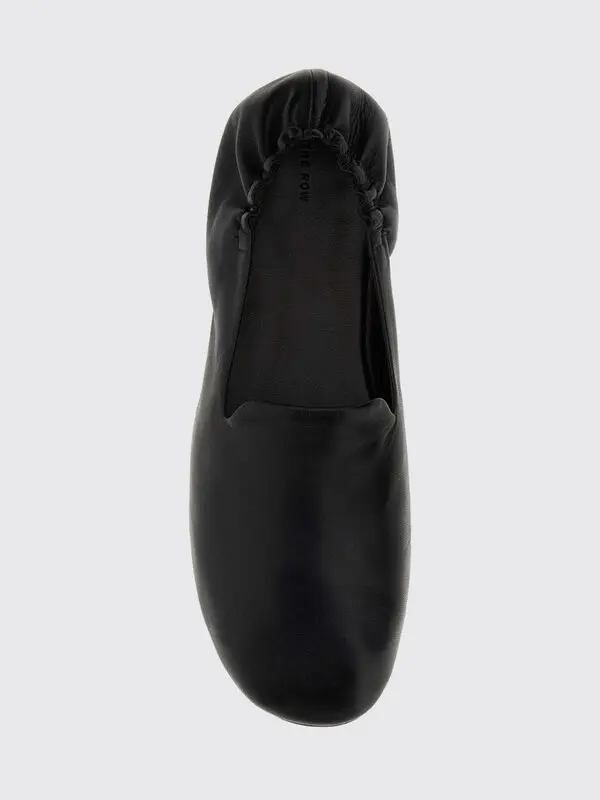 THE ROW Casa Lamb Nappa Loafers - Black
